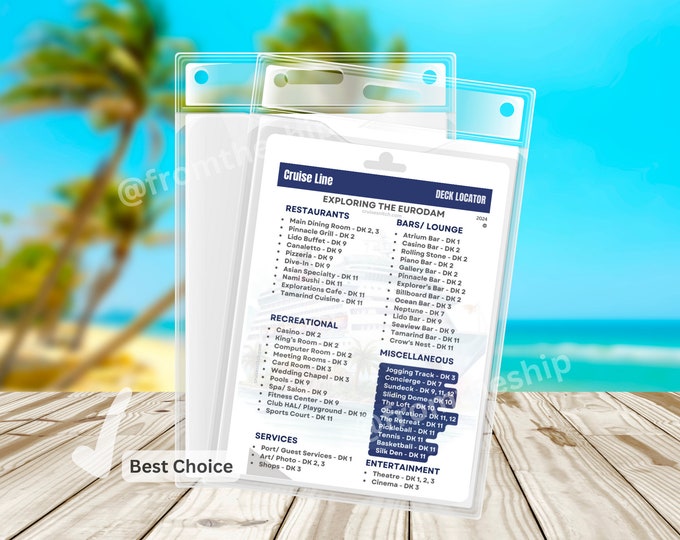 Cruise Ship Key Card Holder With Cruising/beach Decorations. Deluxe ...