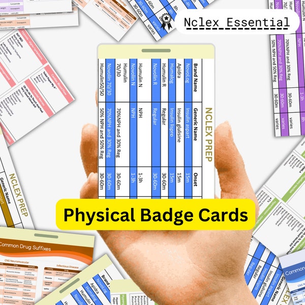 Medical Reference Cards - Etsy