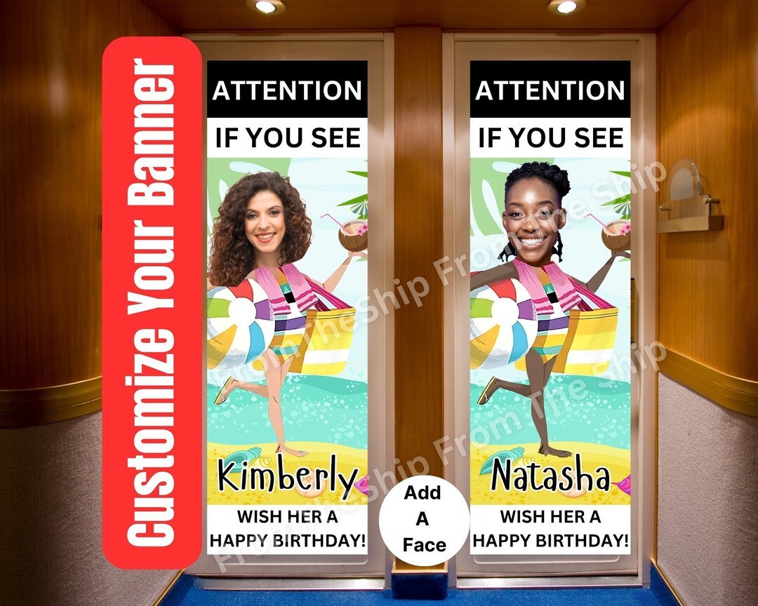 Cruise Door Personalized Birthday Decoration Banner, Cruise Party Ideas ...