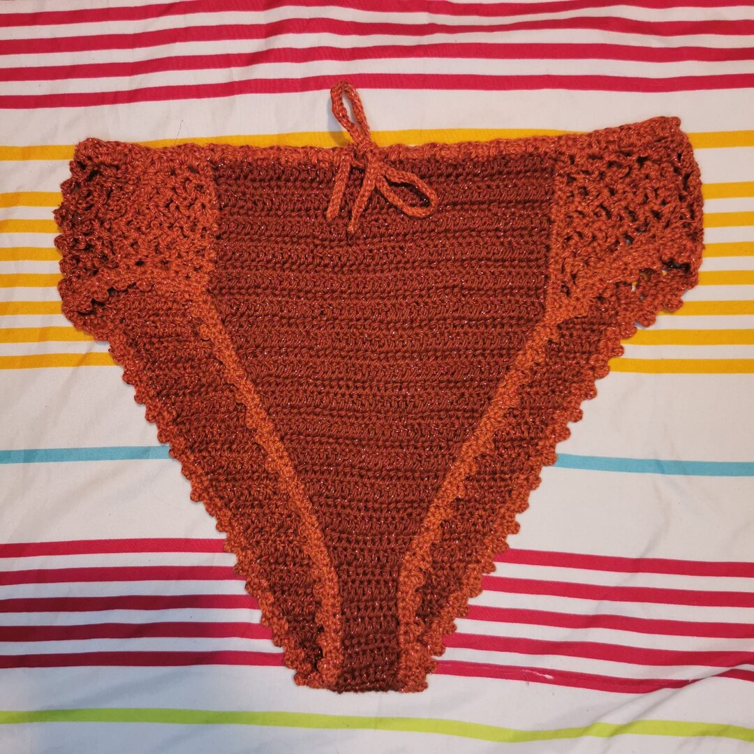 High-waist Crochet Bikini Bottom - Etsy