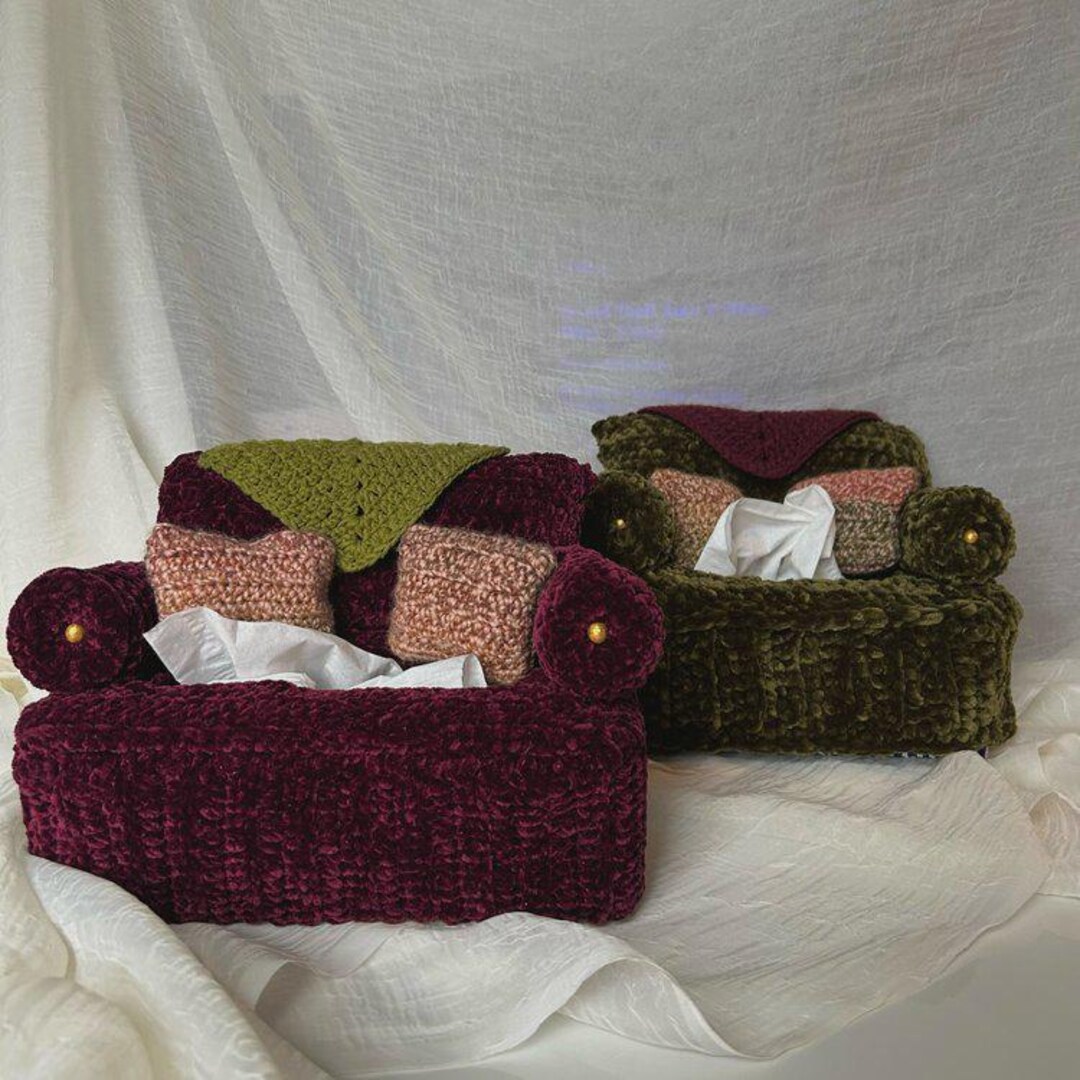 Velvet Couch Tissue Box Cover - Etsy