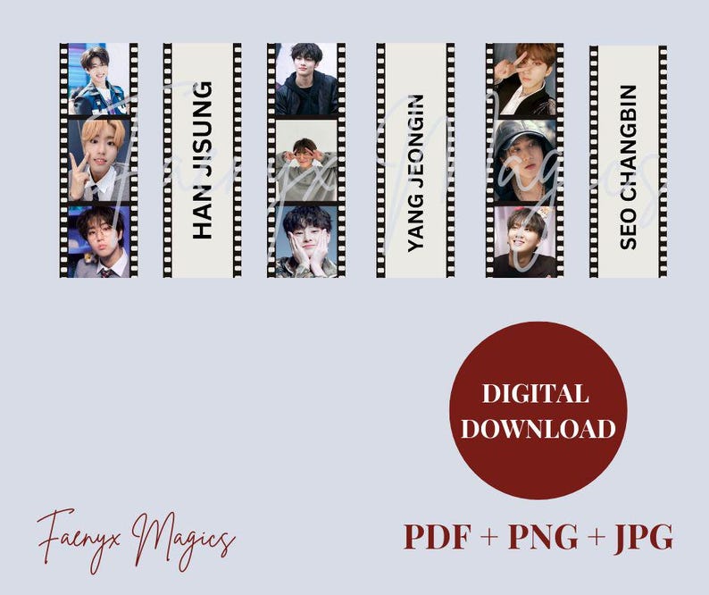 Printable Stray Kids Bookmarks/photo Stripes for Download / Stray Kids ...