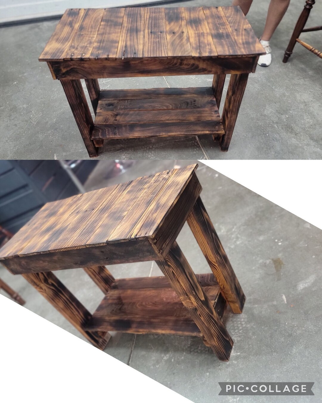 Reclaimed Pallet Wood- Side Table - Vintage, Rustic Look - Etsy