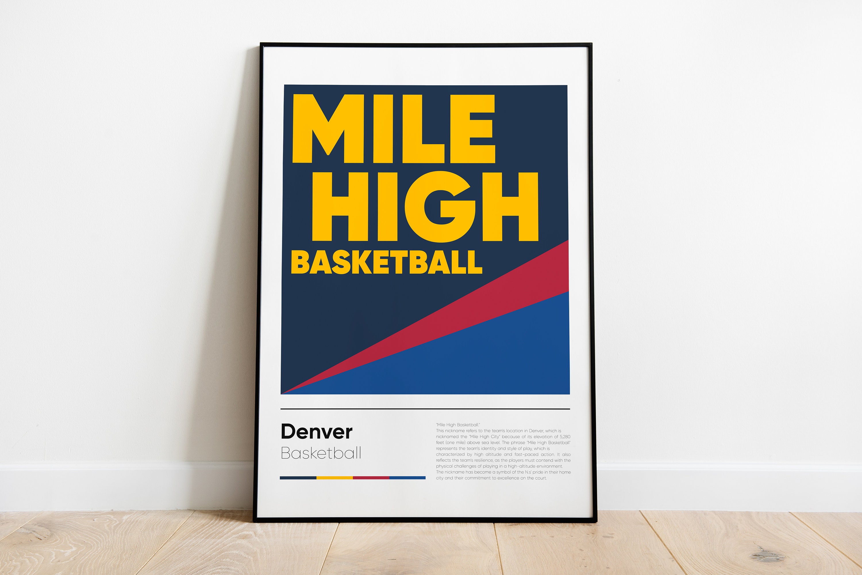 DENVER NUGGETS Poster, Mile High Basketball Nba Iconic Phrases Series ...