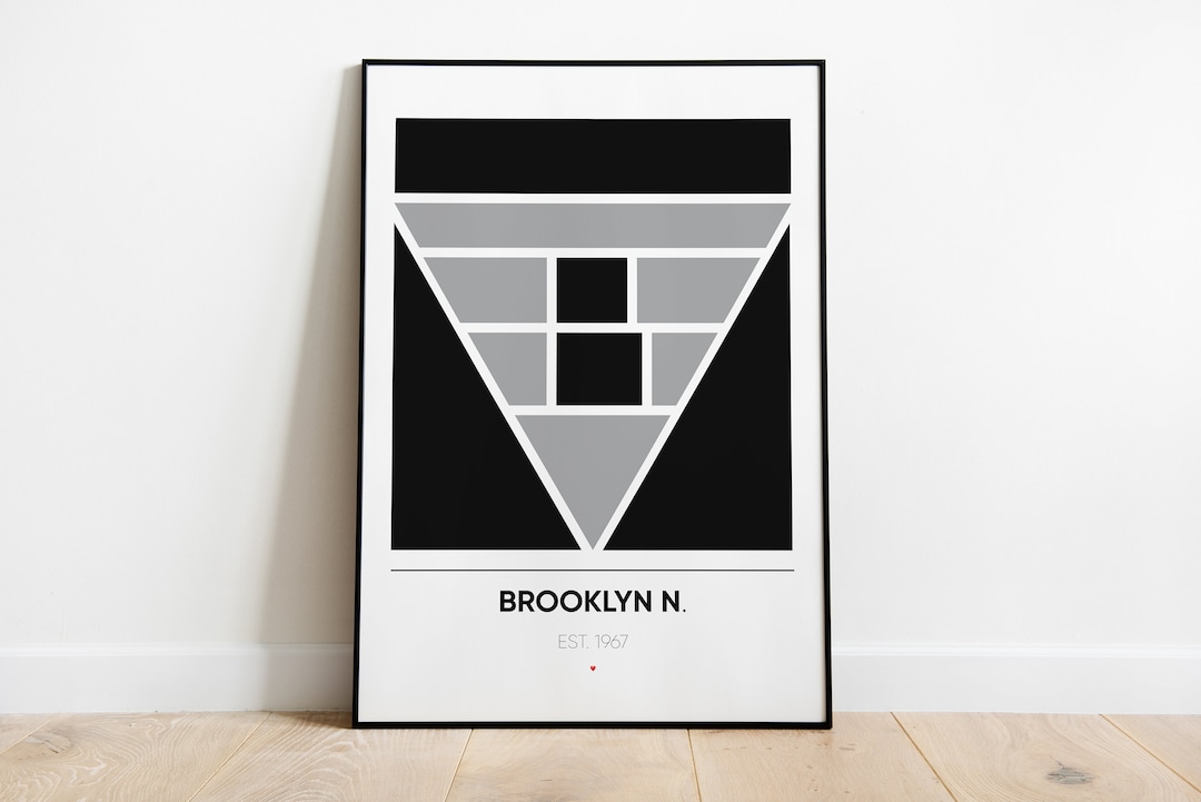 BROOKLYN NETS Poster, Nba Minimal Team Posters Series, Wall Art Printed ...
