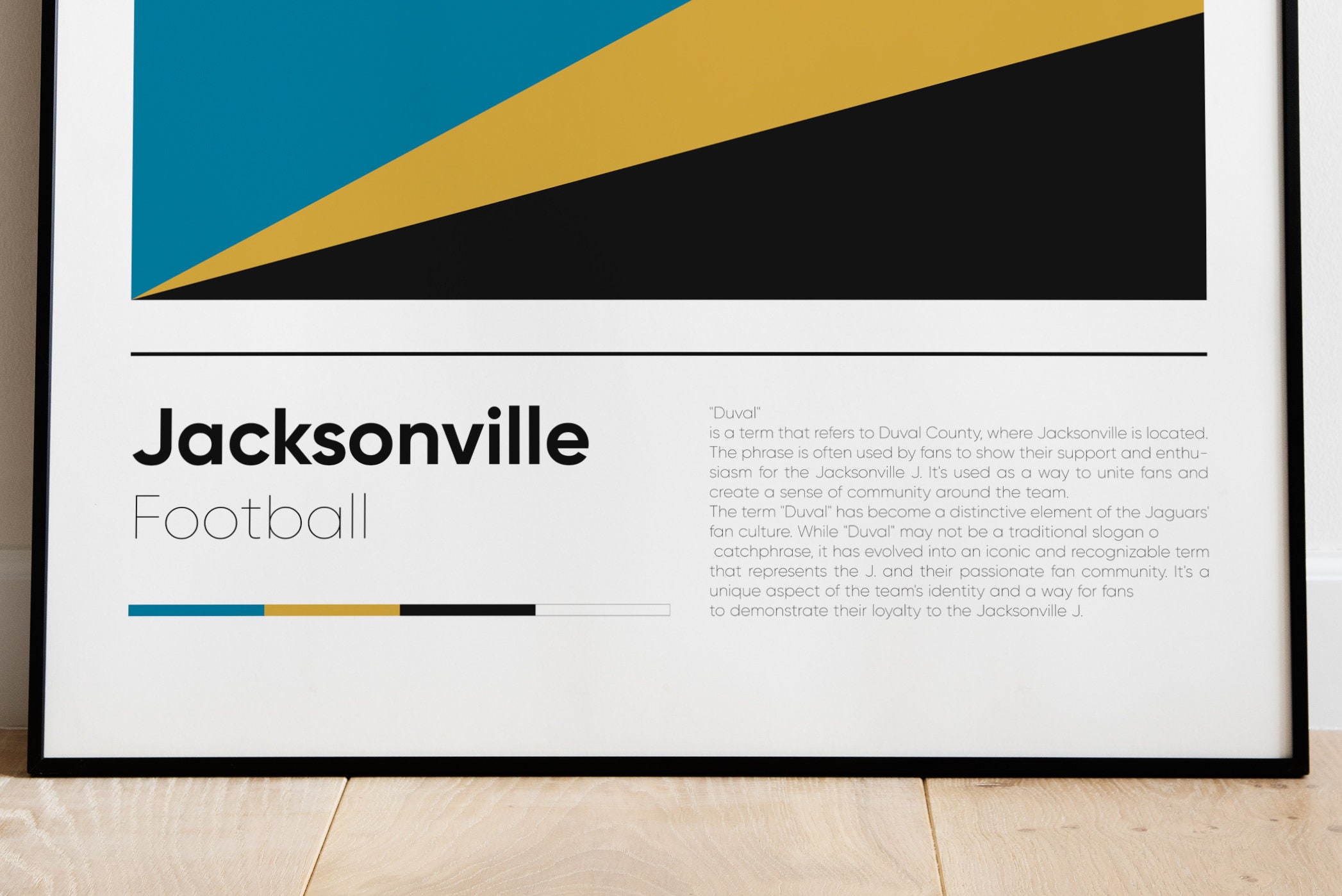 JACKSONVILLE JAGUARS Poster, Nfl Iconic Printed Poster Collection, Wall ...