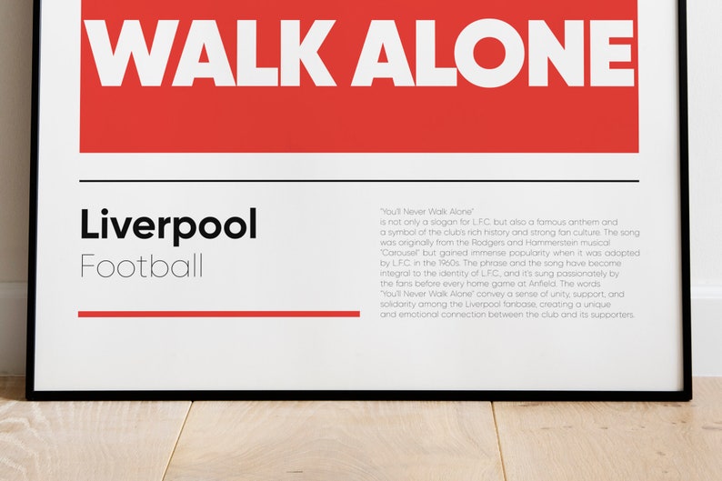 LIVERPOOL FOOTBALL CLUB Poster, Premier League Iconic Phrases Series ...