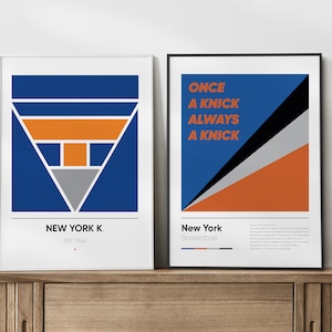 NEW YORK KNICKS Poster, Nba Iconic Phrases Series, Wall Art, Printed ...
