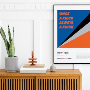 NEW YORK KNICKS Poster, Nba Iconic Phrases Series, Wall Art, Printed ...