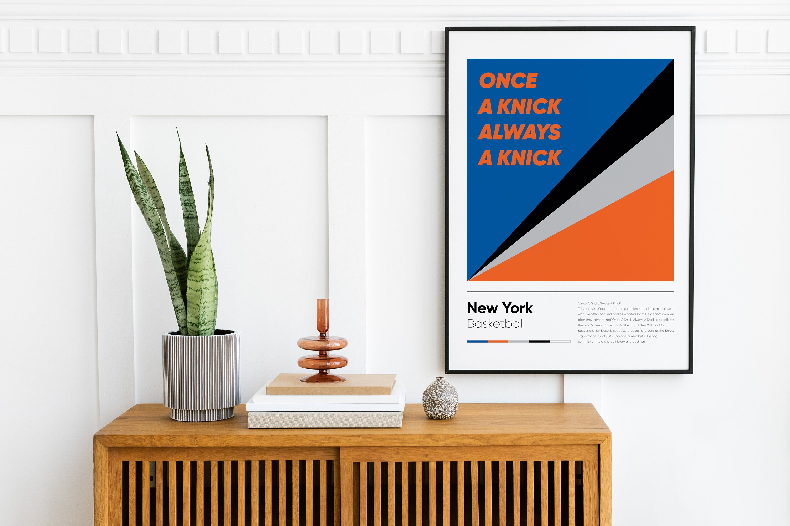 NEW YORK KNICKS Poster, Nba Iconic Phrases Series, Wall Art, Printed ...