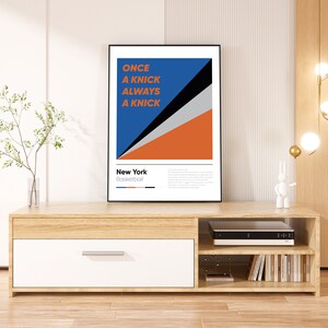 NEW YORK KNICKS Poster, Nba Iconic Phrases Series, Wall Art, Printed ...