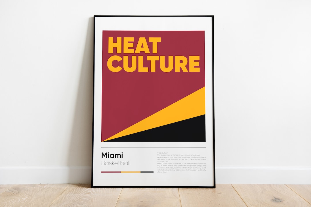 MIAMI HEAT Poster, Heat Culture, Nba Iconic Phrases Series, Wall Art ...