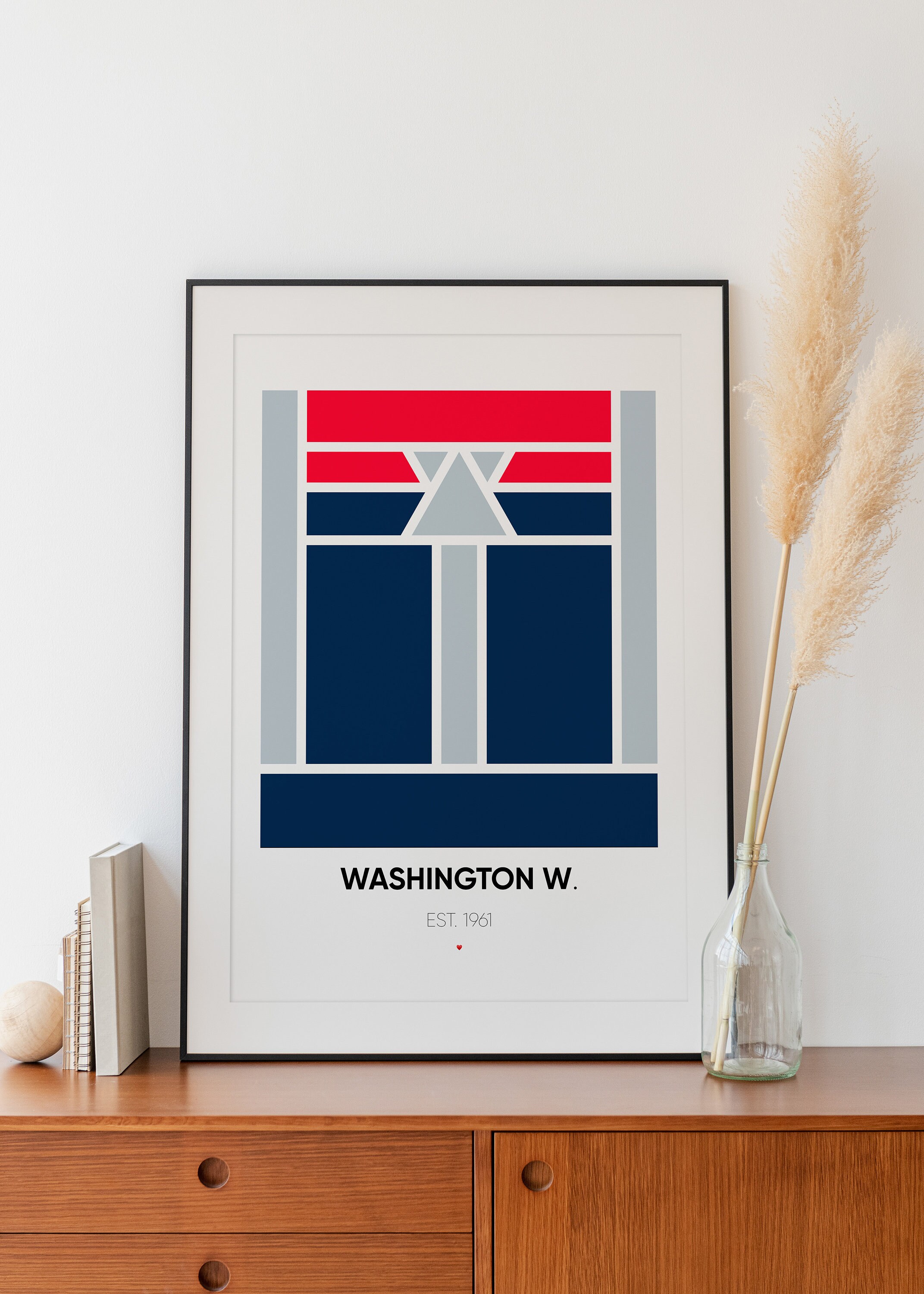 WASHINGTON WIZARDS Poster, Nba Minimal Team Poster Serie, Wandkunst ...