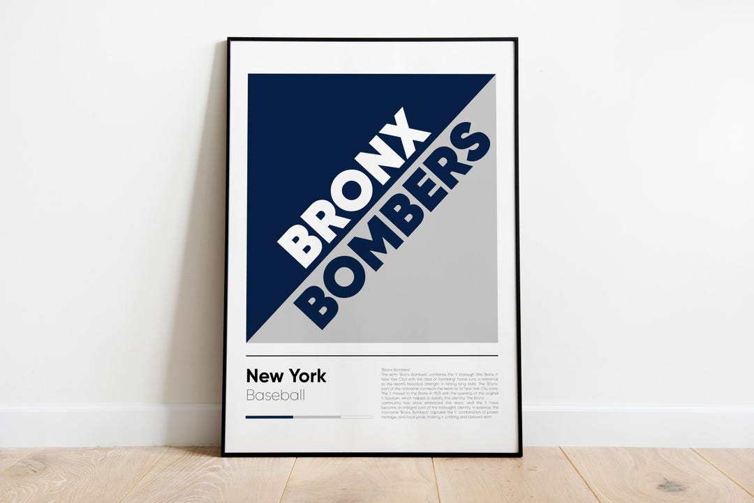 NEW YORK YANKEES Poster, Mbl Iconic Phrases Series, Wall Art, Printed ...