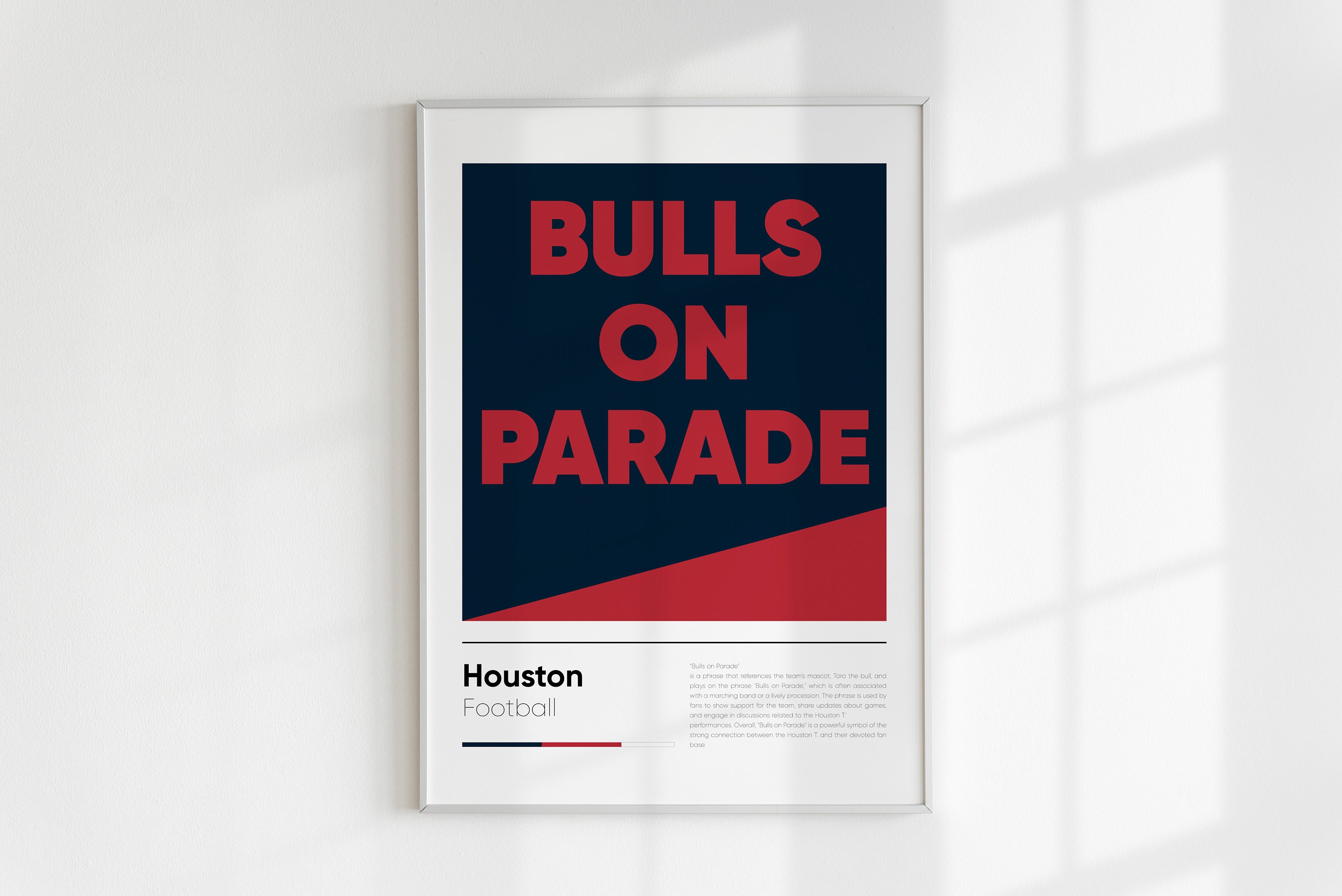HUSTON TEXANS Poster, Nfl Iconic Printed Poster Collection, Wall Art - Etsy