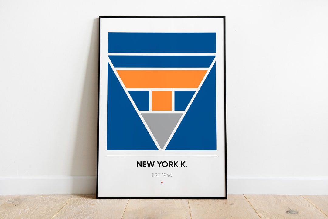 NEW YORK KNICKS Poster, Nba Minimal Team Posters Series, Wall Art ...