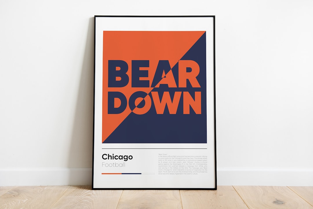 CHICAGO BEARS Poster, Nfl Iconic Printed Poster Collection, Wall Art - Etsy