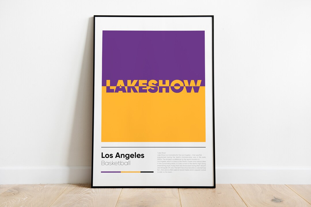 LOS ANGELES LAKERS Poster, Lakeshow, Nba Iconic Phrases Series, Wall ...