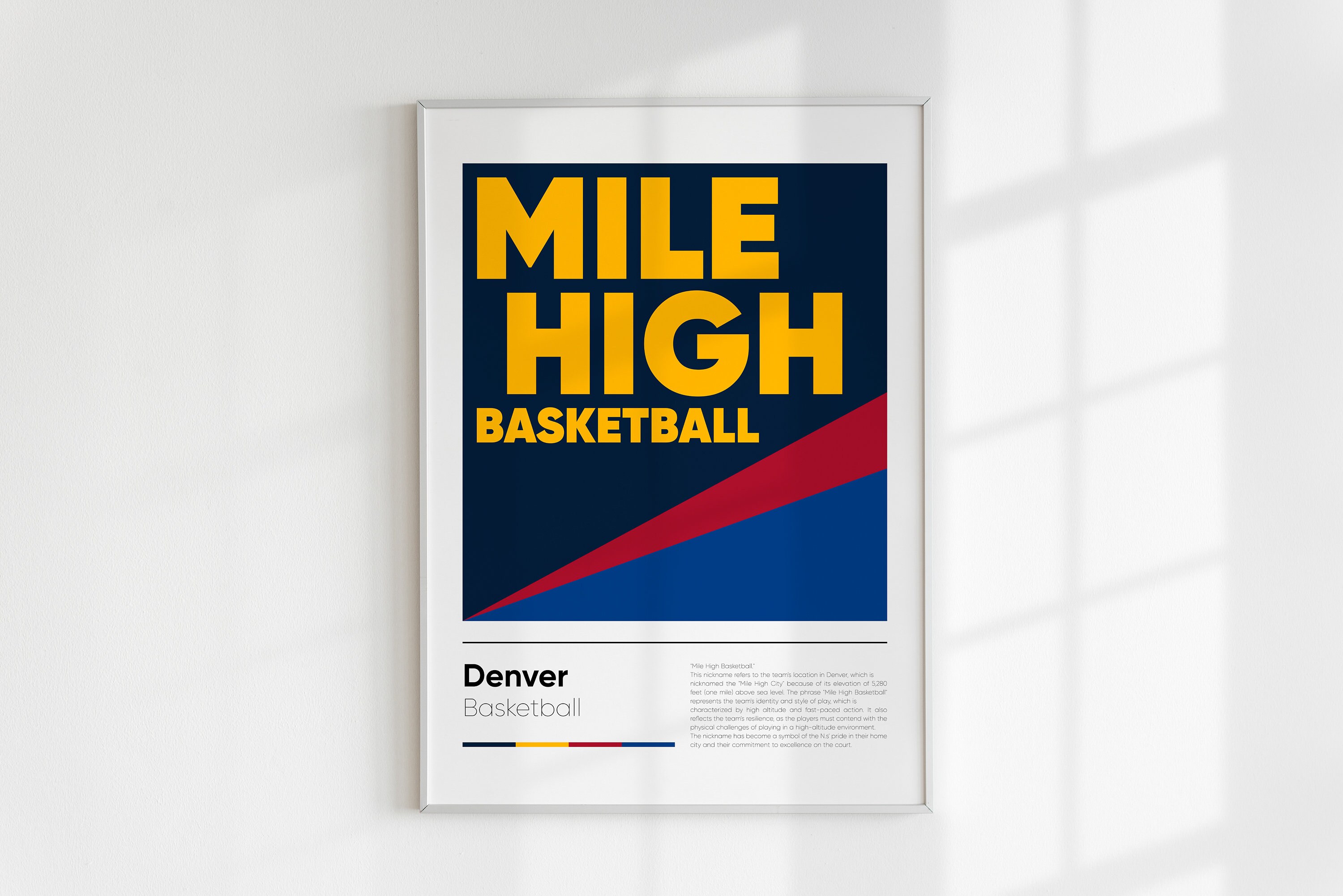 DENVER NUGGETS Poster, Mile High Basketball Nba Iconic Phrases Series ...