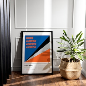NEW YORK KNICKS Poster, Nba Iconic Phrases Series, Wall Art, Printed ...