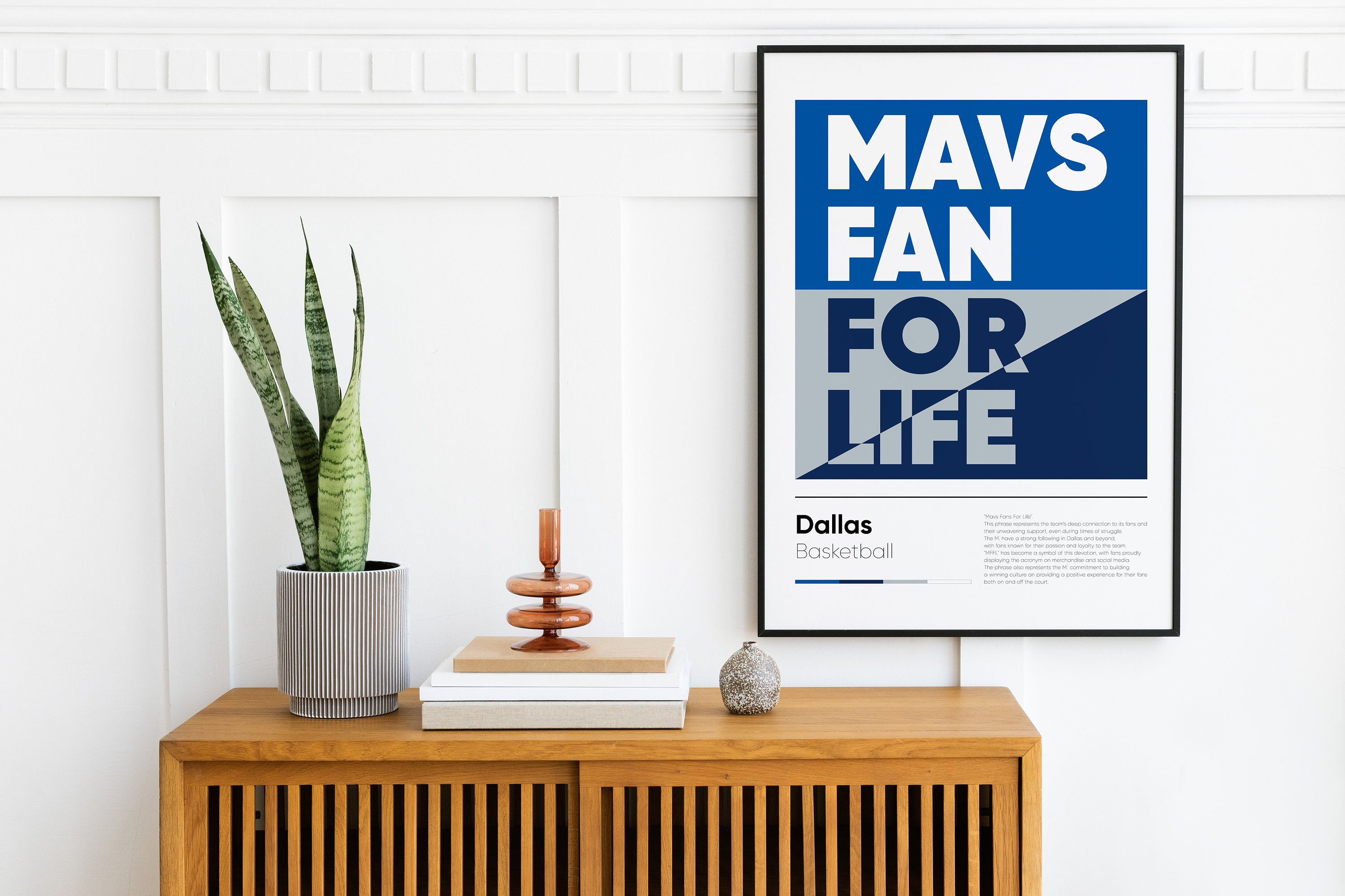 DALLAS MAVERICKS Poster, Mavs Fan for Life, Nba Iconic Phrases Series ...