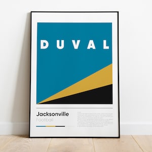 JACKSONVILLE JAGUARS Poster, Nfl Iconic Printed Poster Collection, Wall ...