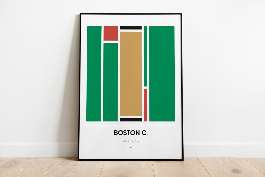 BOSTON CELTICS Poster, Nba Minimal Team Posters Series, Wall Art ...