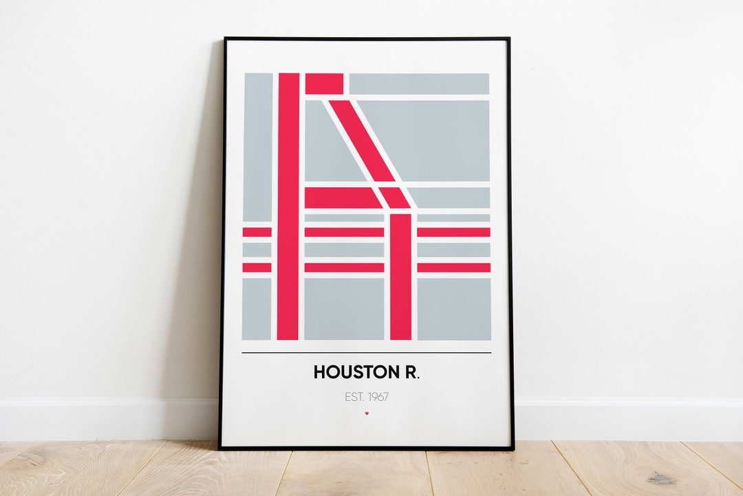 HOUSTON ROCKETS Poster, Nba Minimal Team Posters Series, Wall Art, Wall ...