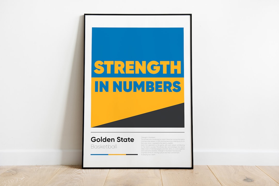 GOLDEN STATE WARRIORS Poster, Strength in Numbers, Nba Iconic Phrases ...