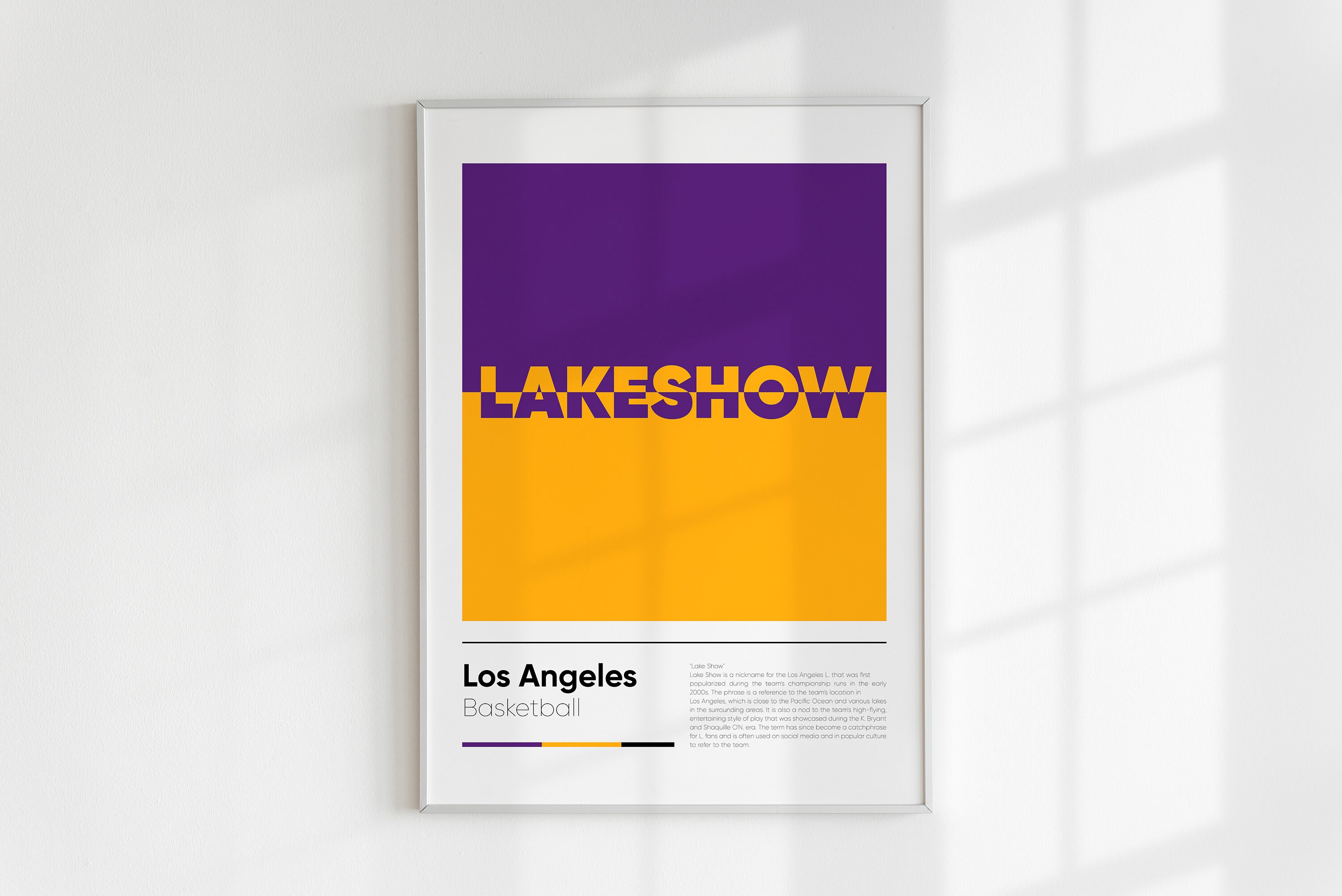 LOS ANGELES LAKERS Poster, Lakeshow, Nba Iconic Phrases Series, Wall ...