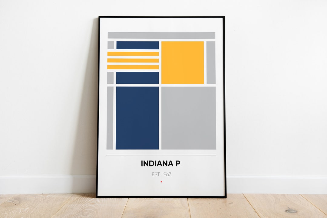 INDIANA PACERS Poster, Nba Minimal Team Posters Series, Wall Art, Wall ...