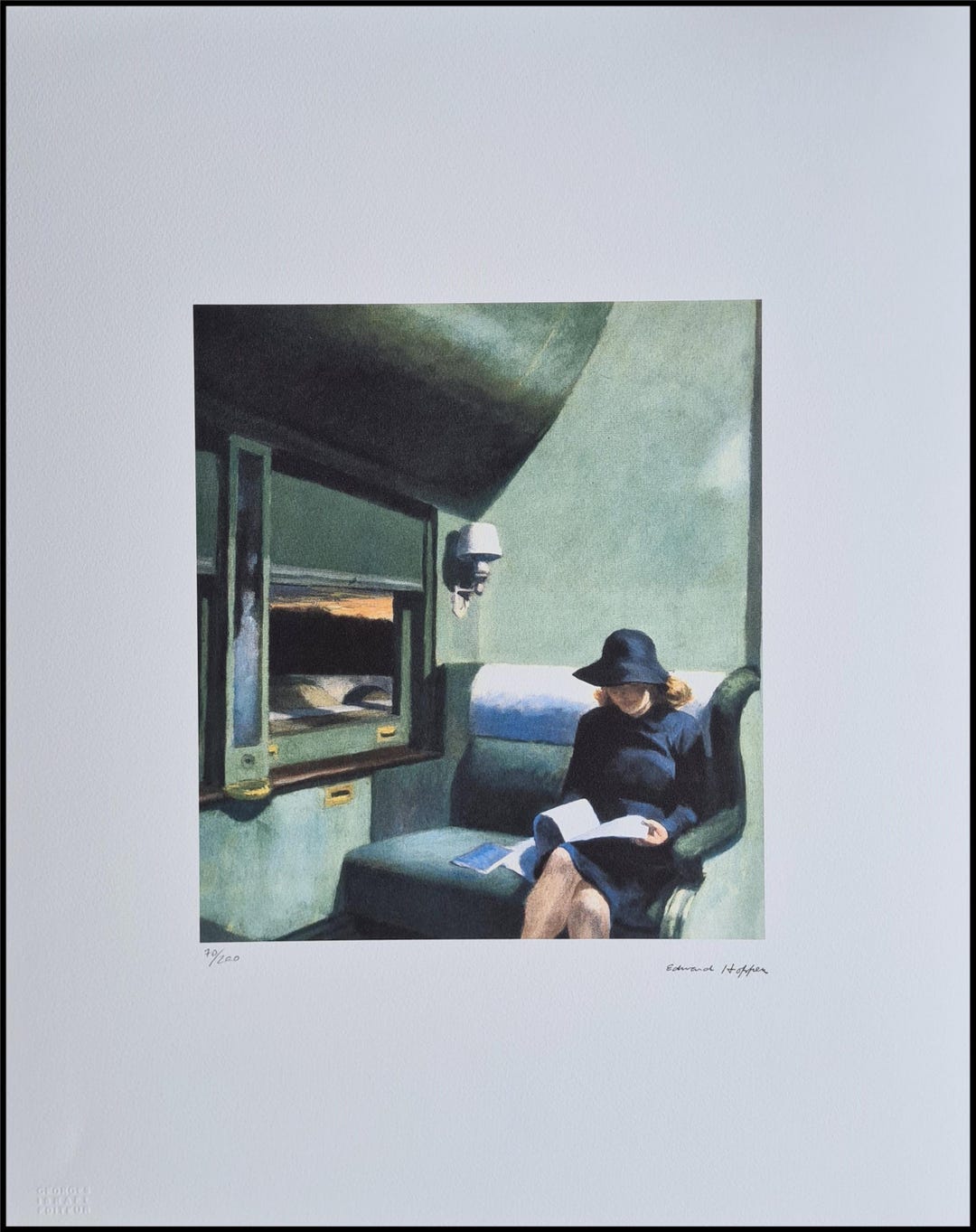 EDWARD HOPPER * Compartment C, Car 193 * 50 X 40 Cm * Signed Lithograph ...