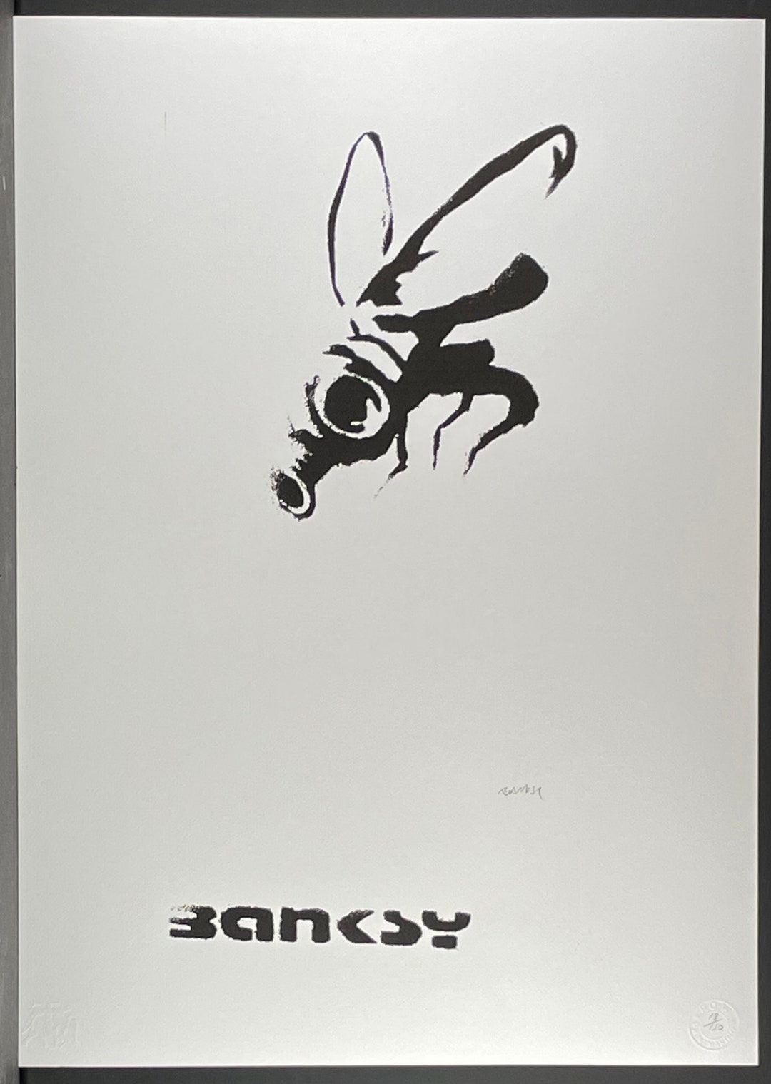 BANKSY * Gas Mask Fly * 70 X 50 Cm * Lithograph * Art Print * Limited ...