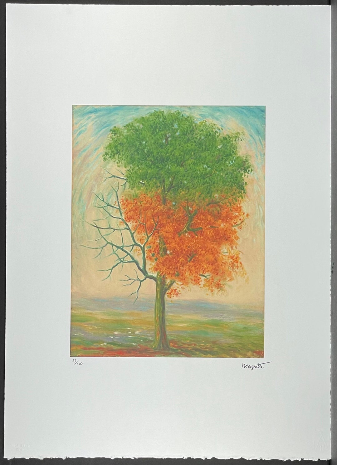 RENÉ MAGRITTE * the Perfect Thought * 70 X 50 Cm * Signed Lithograph ...