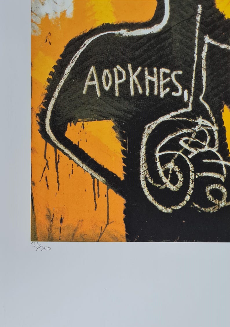 JEAN-MICHEL BASQUIAT * Cabeza * 70 X 50 Cm * Lithograph * Limited # Xx ...