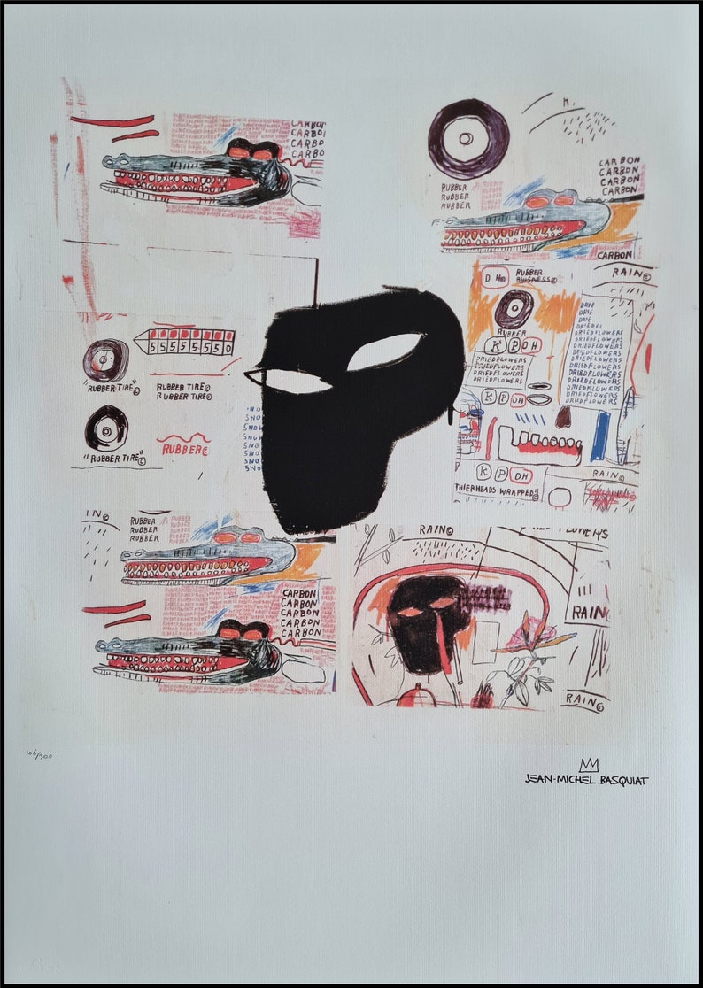 JEAN-MICHEL BASQUIAT * Dried Flowers * 70 X 50 Cm * Lithograph ...