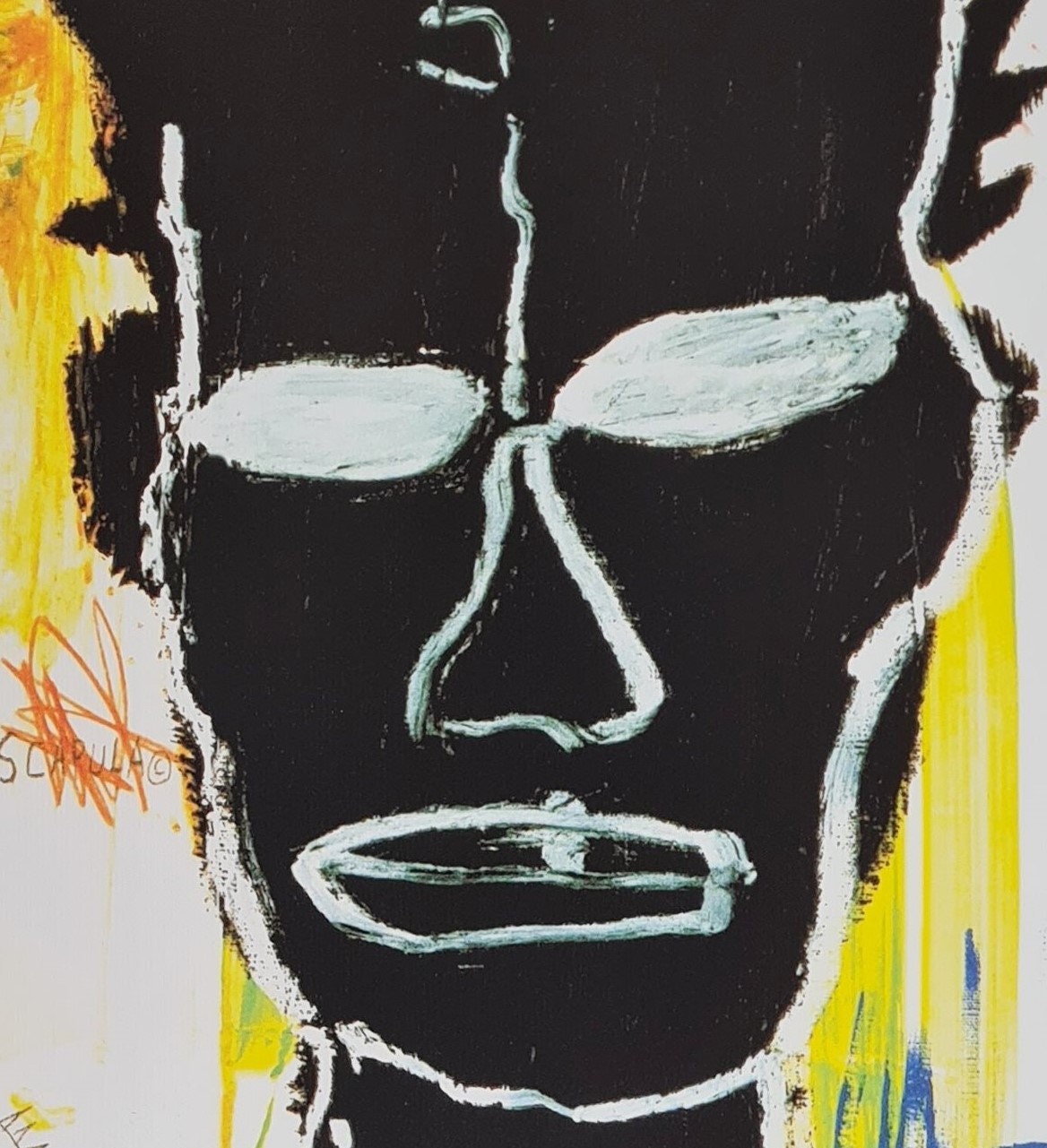 JEAN-MICHEL BASQUIAT Self-portrait, 1984 70 X 50 Cm Lithograph Limited ...