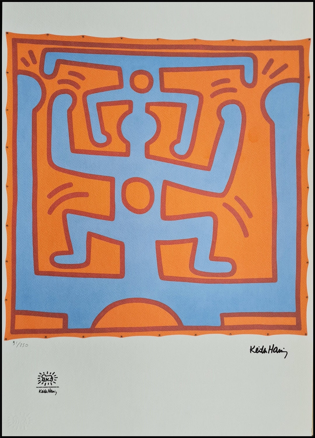 KEITH HARING * Power of Friendship * 50 X 35 Cm * Signed Lithograph ...
