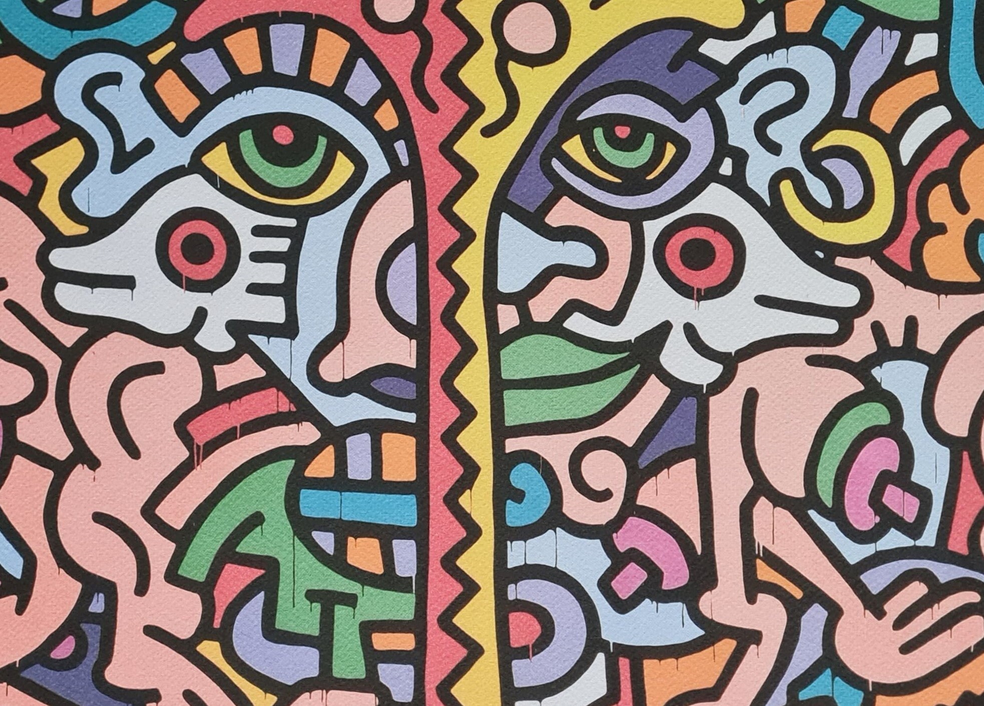 KEITH HARING * Mask * 70 X 50 Cm * Signed Lithograph * Art Print ...