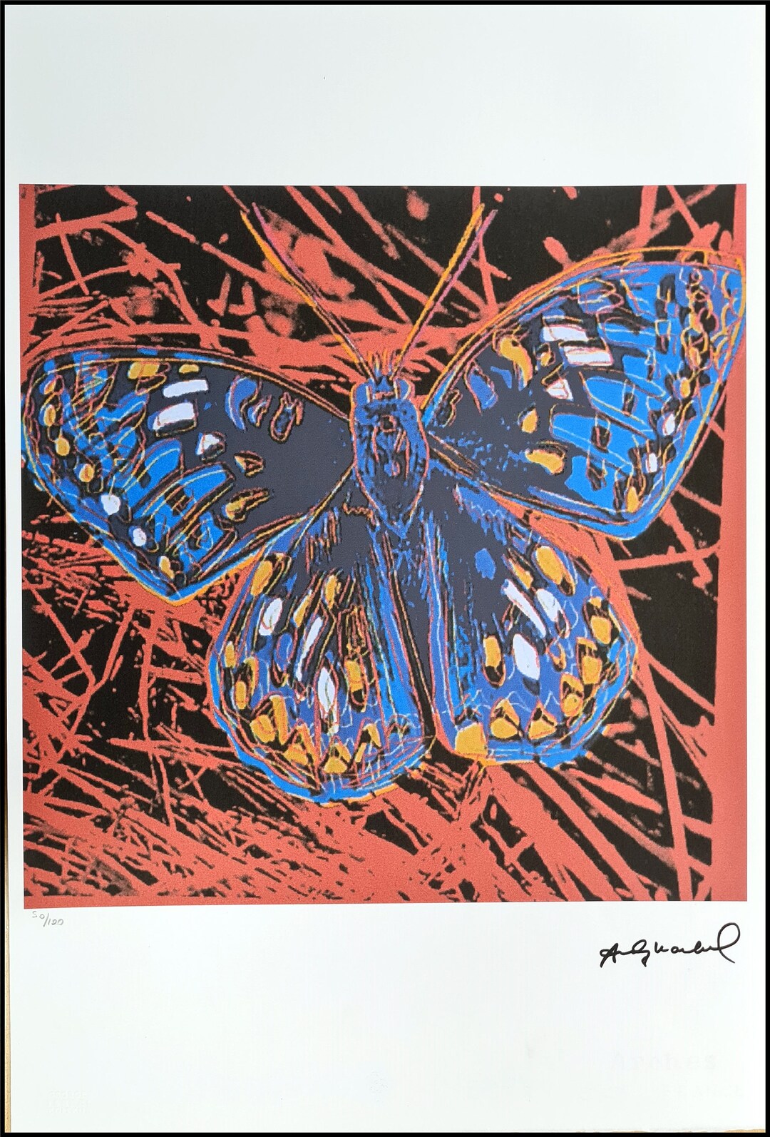 ANDY WARHOL Butterfly Lithograph Art Print Limited Xx/100 - Etsy