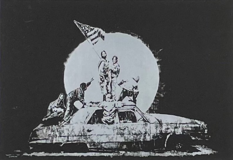 BANKSY Flag 70 X 50 Cm Lithograph Art Print Limited Xx/150 - Etsy Australia