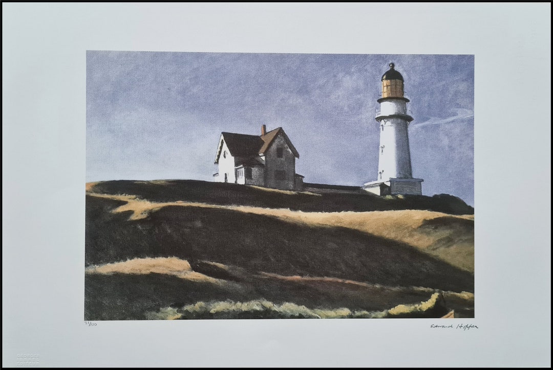 EDWARD HOPPER * Lighthouse Hill * 57 X 38 Cm * Signed Lithograph ...