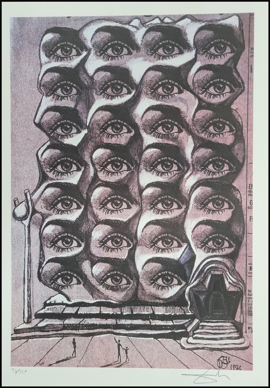 SALVADOR DALI * Architecture of the Eyes * 50 X 35 Cm * Signed ...