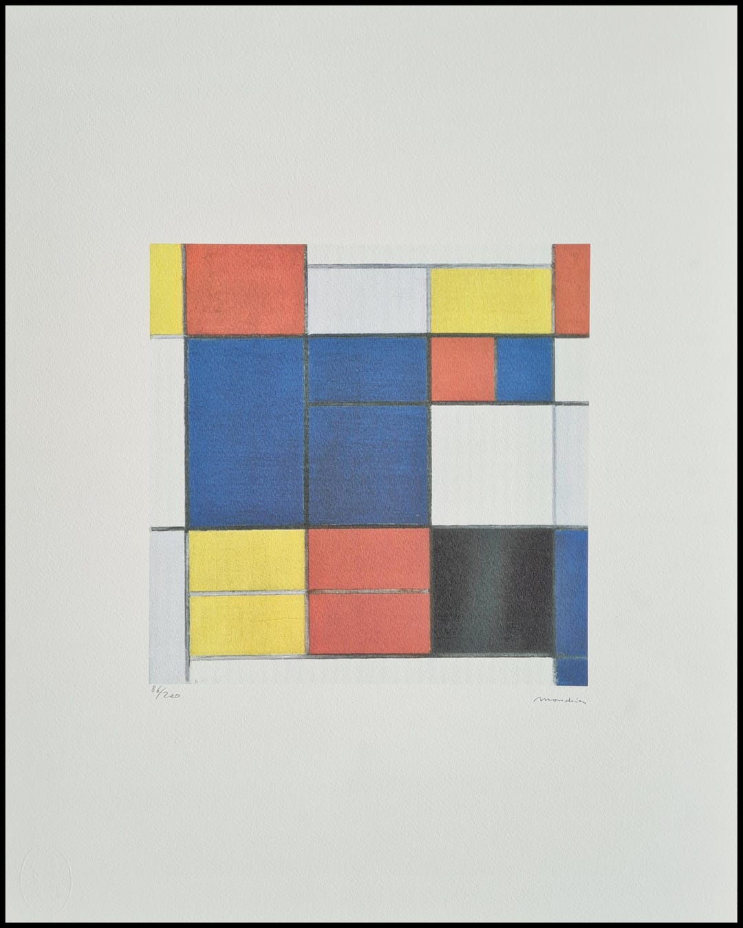PIET MONDRIAN * Composition C * 50 X 40 Cm * Signed Lithograph * Art ...