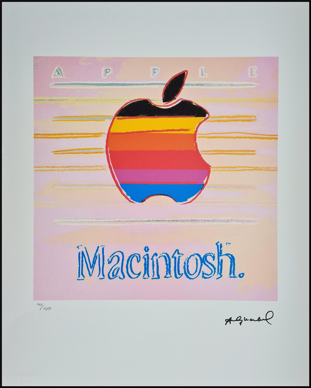 ANDY WARHOL * Apple * 50 Cm X 40 Cm * Signed Lithograph * Limited # Xx ...