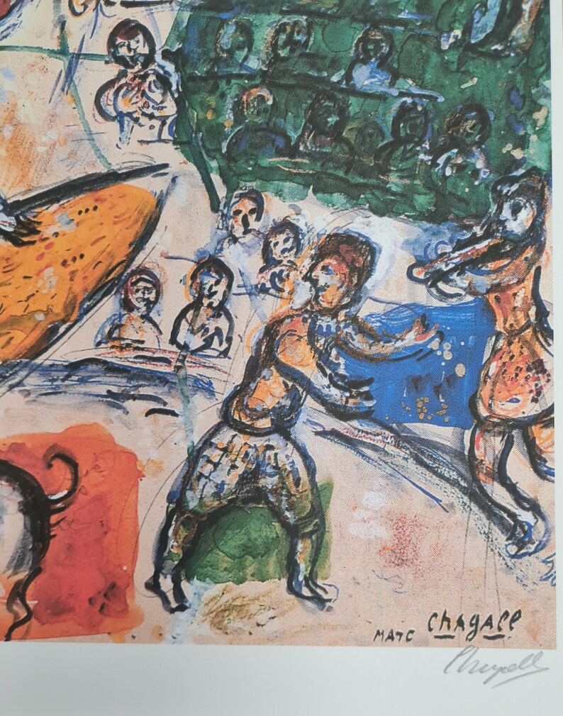 Marc Chagall * the Dance * 50 X 35 Cm * Signed Lithograph * Limited ...
