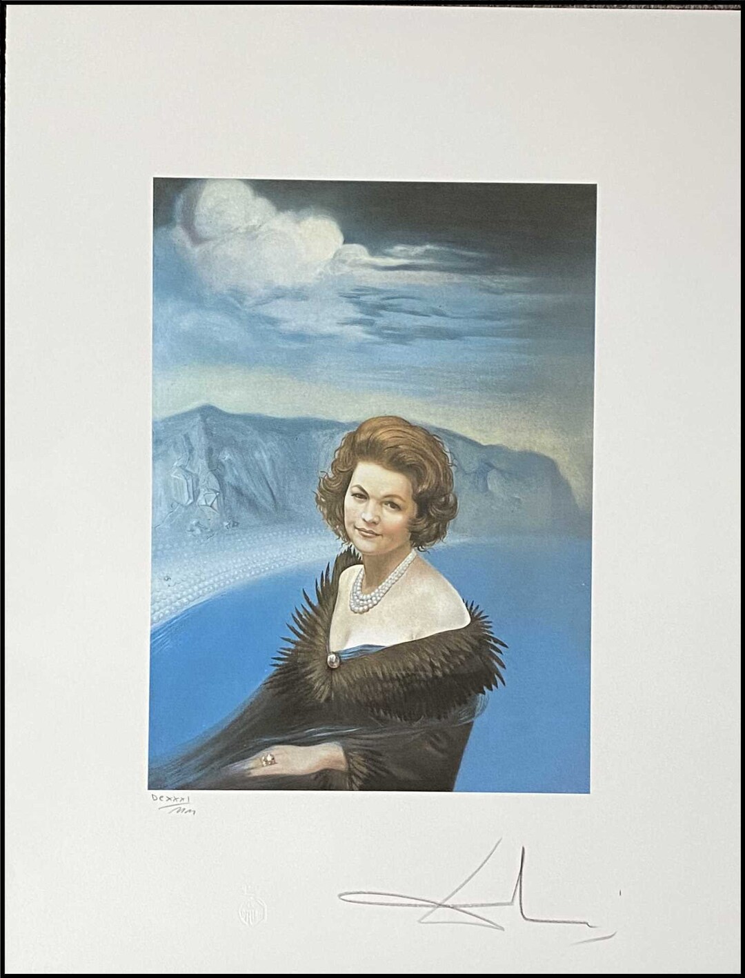 Salvador Dali * Portrait of Mrs. Ruth Daponte * 65 Cm X 50 Cm ...