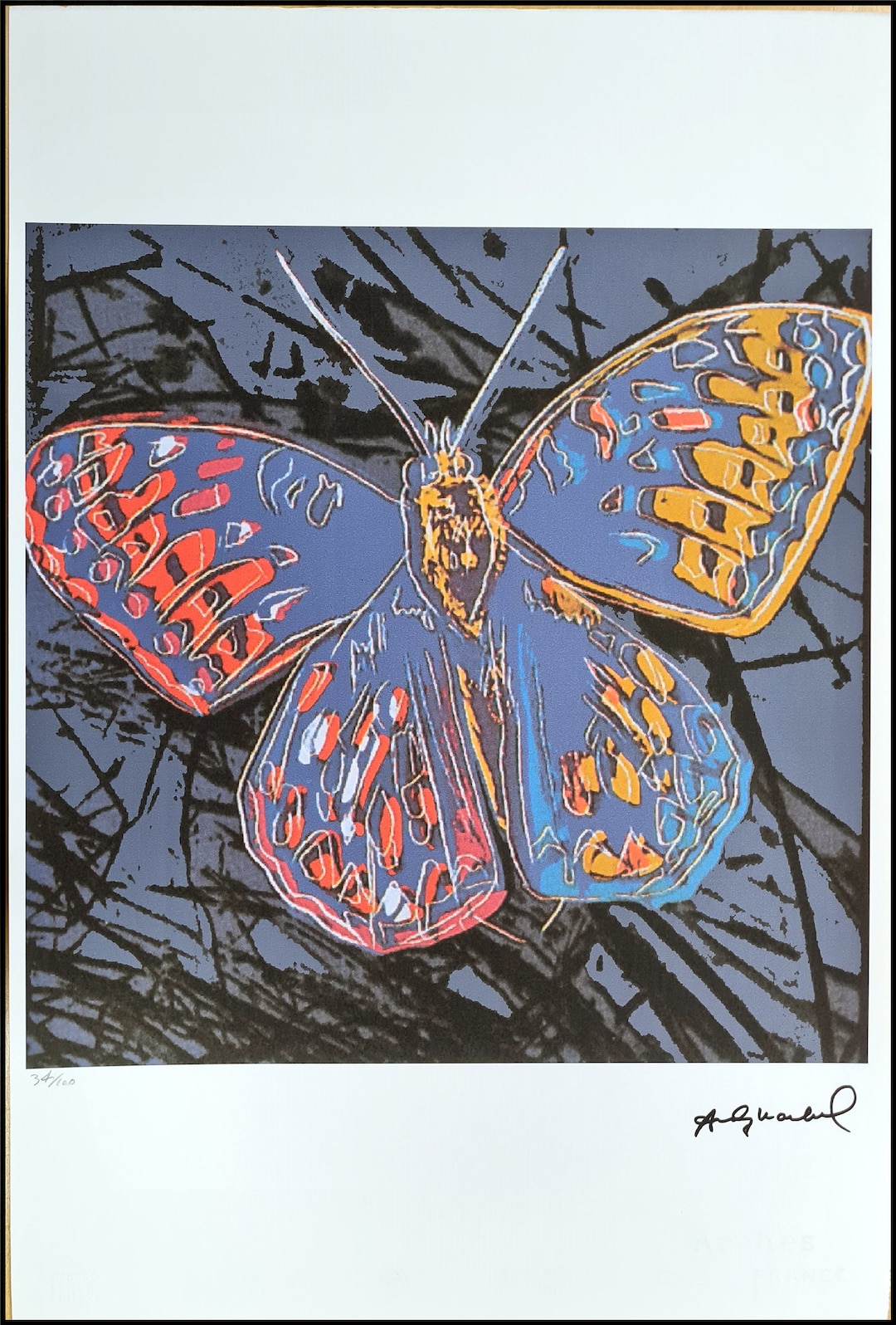 ANDY WARHOL Butterfly Lithograph Art Print Limited Xx/100 - Etsy