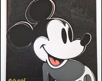 1980s Gorgeous Andy Warhol "mickey Mouse" Limited Edition Lithograph - Etsy