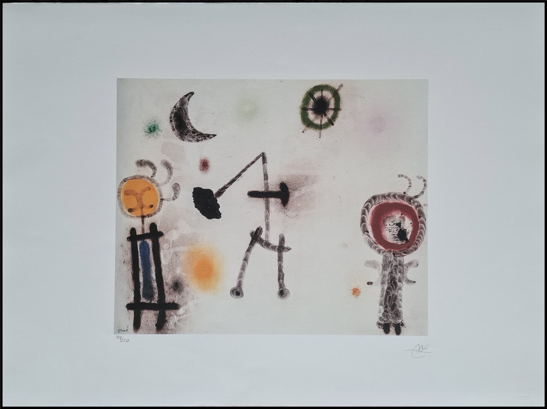 JOAN MIRO * Untitled * 78 X 57 Cm * Signed Lithograph * Limited # Xx ...